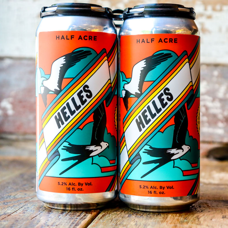 Half Acre Helles Lager 16 FL. OZ. 4PK Cans