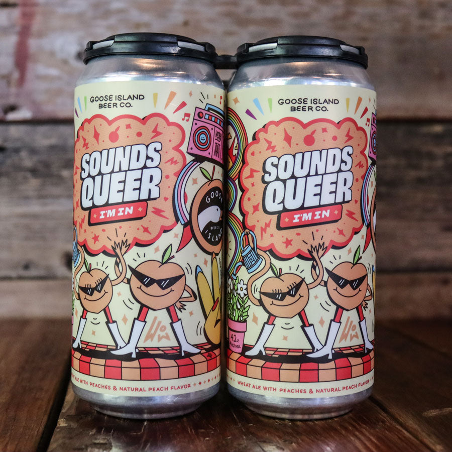 Goose Island Sounds Queer I'm In Wheat Ale with Peach 16 FL. OZ. 4PK C
