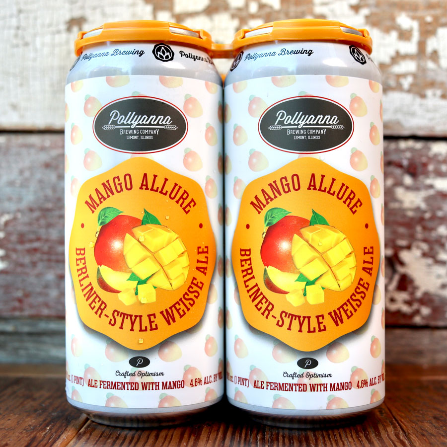 Pollyanna Mango Allure Berliner-Style Weisse Ale 16 FL. OZ. 4PK Cans