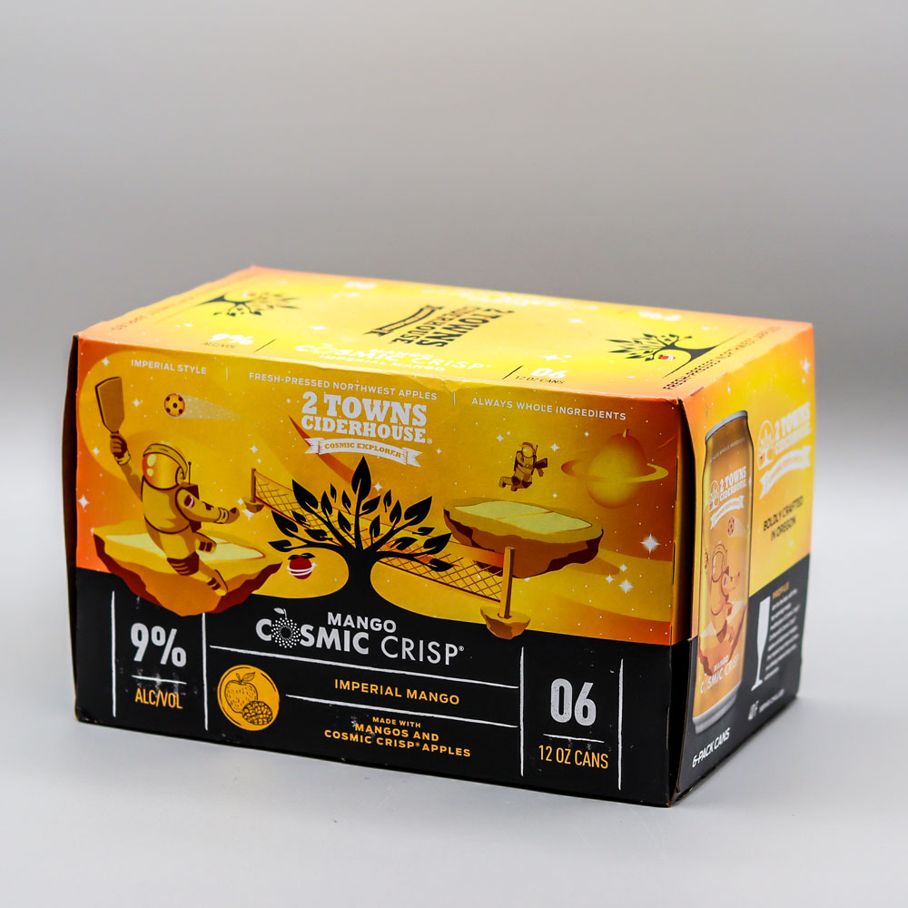 2 Towns Cosmic Crisp Mango Hard Cider 12 FL. OZ. 6PK Cans