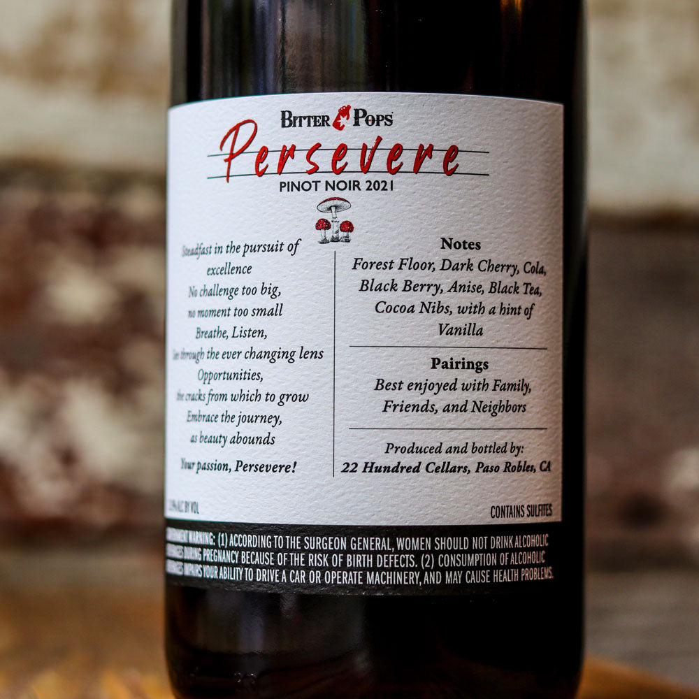 Bitter Pops Persevere Pinot Noir Santa Barbara California 750ml