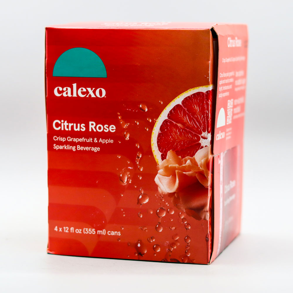 calexo Non Alcoholic Citrus Rose Sparkling Beverage 12 FL. OZ. 4PK Can
