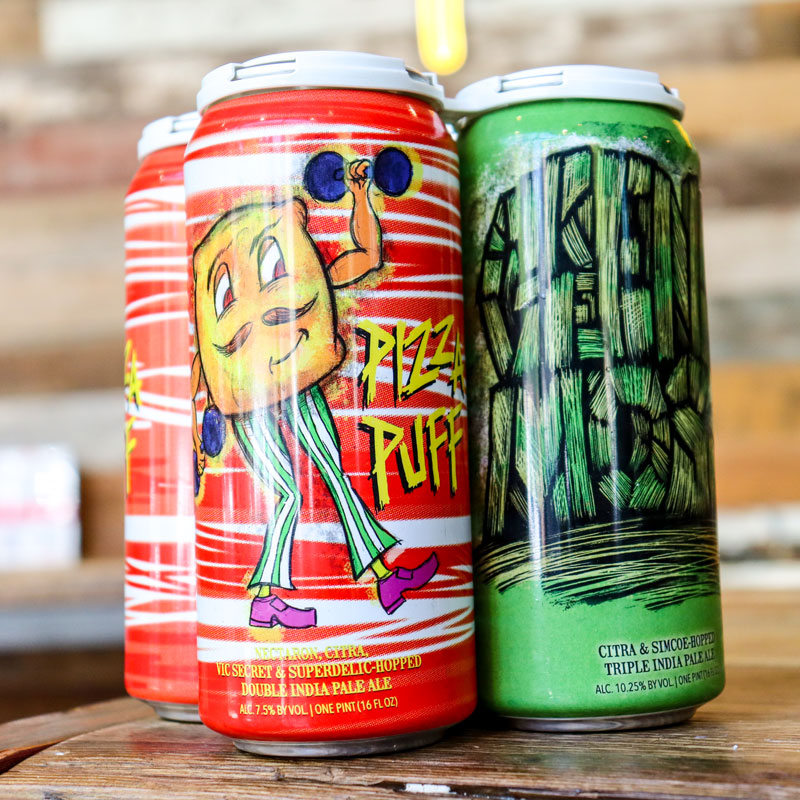 Hop Butcher Variety Pack Pizza Puff and Greener Moss 16 FL. OZ. 4PK Ca