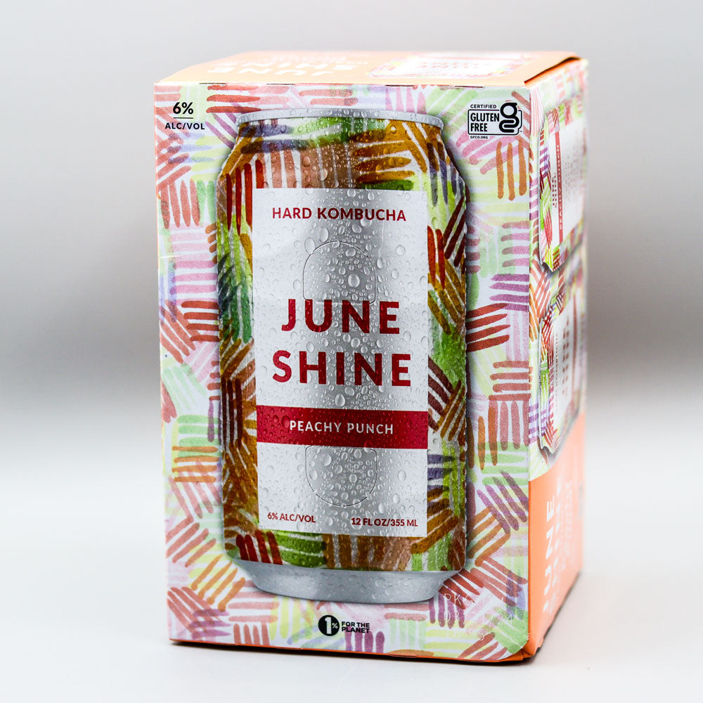 June Shine Hard Kombucha Peachy Punch 12 FL. OZ. 6PK Cans