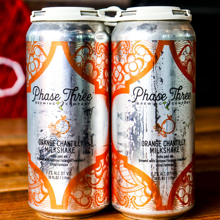 Phase Three Orange Chantilly Milkshake IPA 16 FL. OZ. 4PK Cans