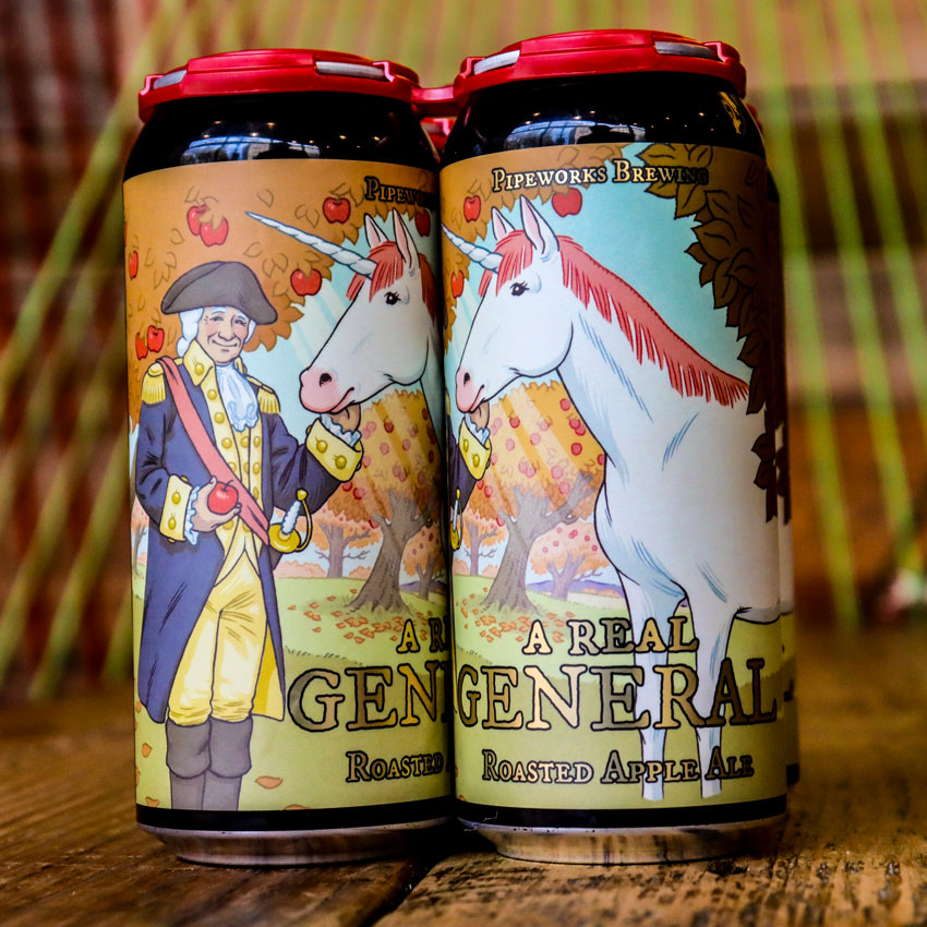 Pipeworks A Real General Roasted Apple Ale 16 FL. OZ. 4PK Cans
