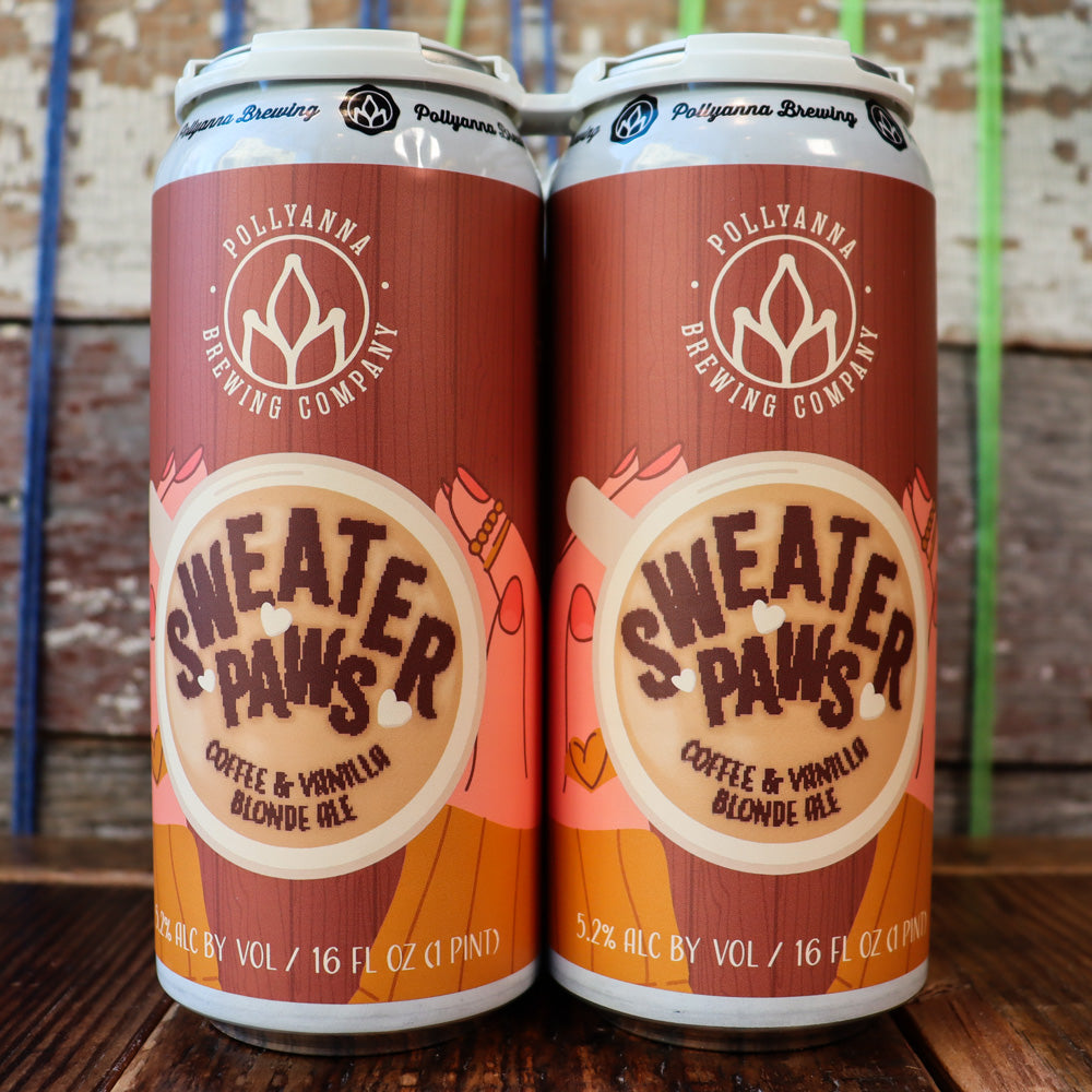 Pollyanna Sweater Paws Coffee & Vanilla Blond Ale 16 FL. OZ. 4PK Cans