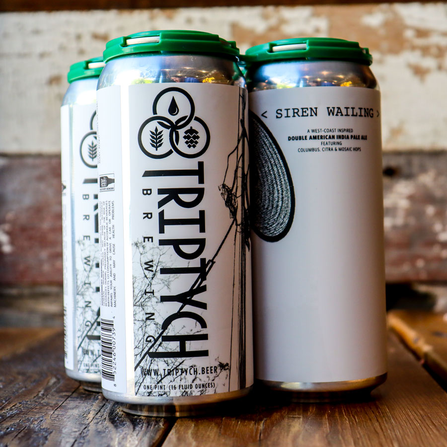 Triptych Siren Wailing West Coast DIPA 16 FL. OZ. 4PK Cans