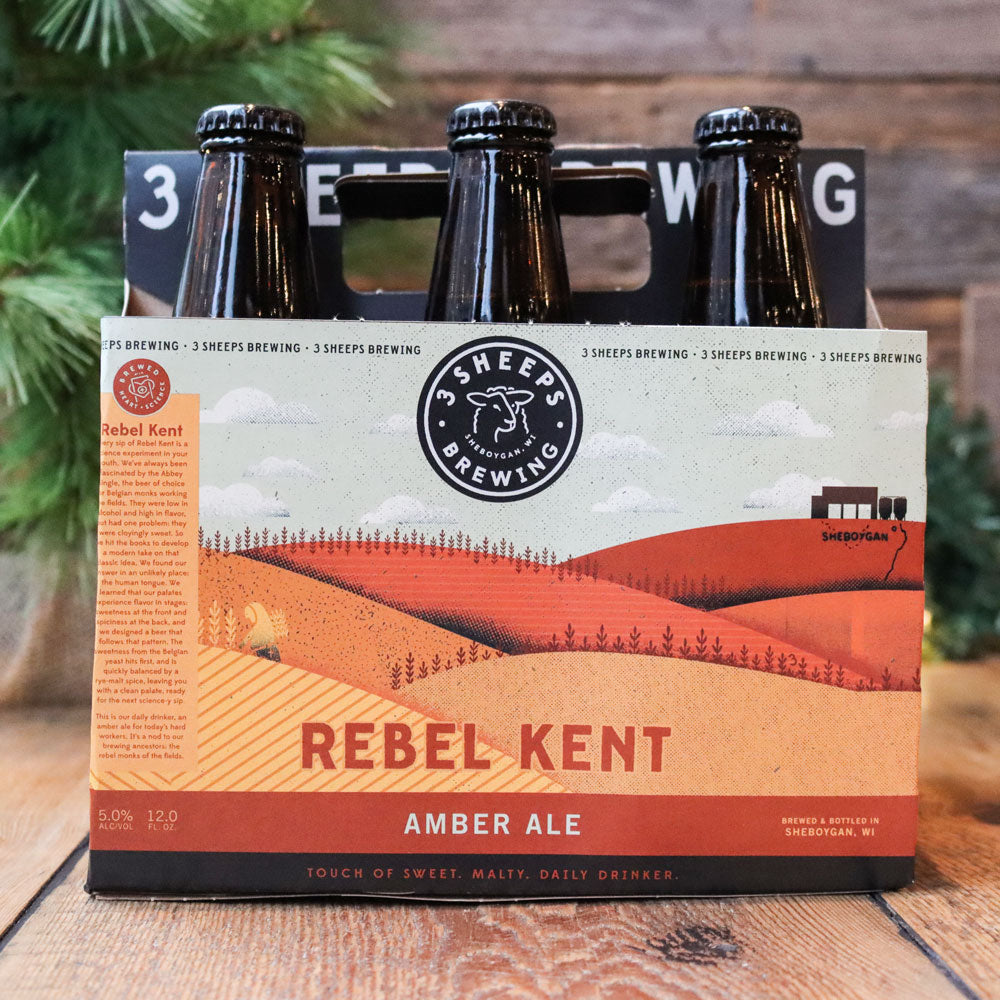 3 Sheeps Rebel Kent Amber Ale 12 FL. OZ. 6PK