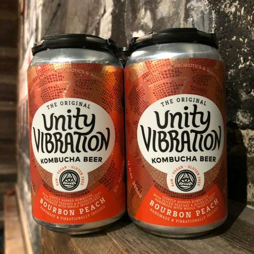Unity Vibration Kombucha Bourbon Peach 12 FL. OZ. 4PK Cans