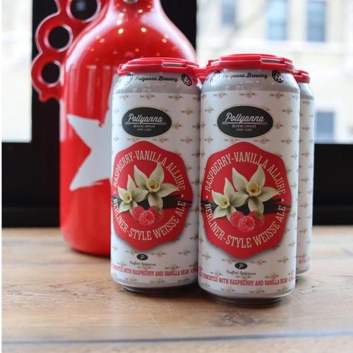 Pollyanna Raspberry Vanilla Allure Berliner Weisse 16 FL. OZ. 4PK Cans