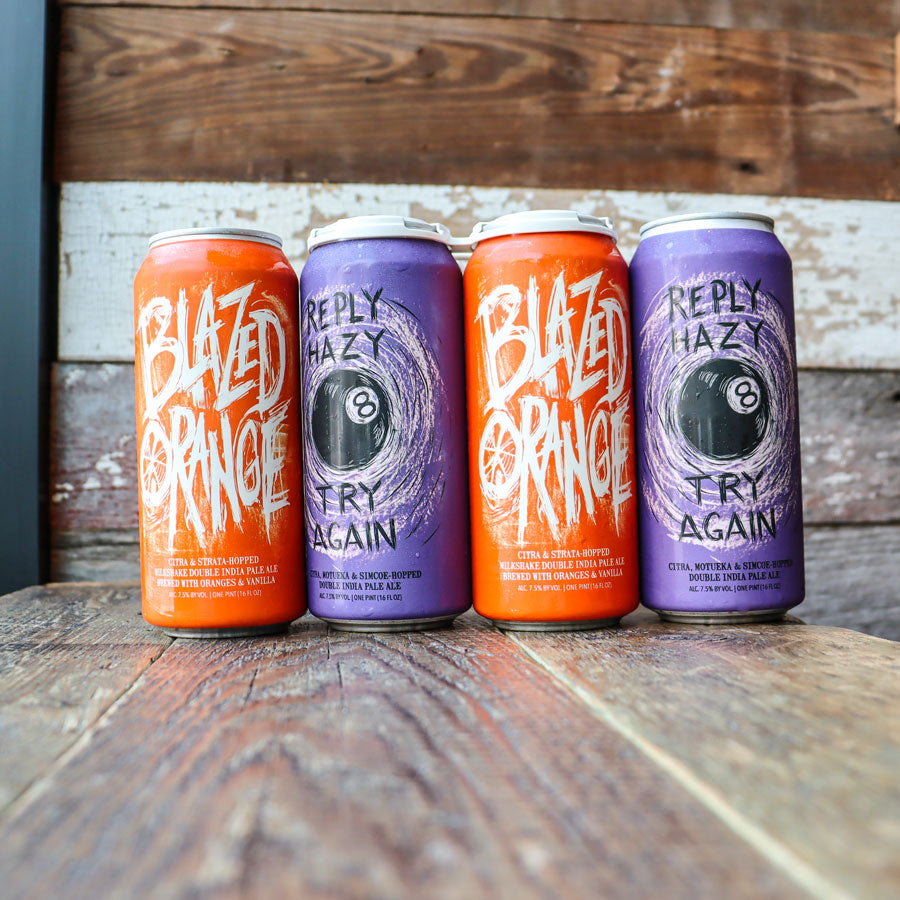 Hop Butcher Variety Pack Hazy Reply Again and Blazed Orange Milkshake