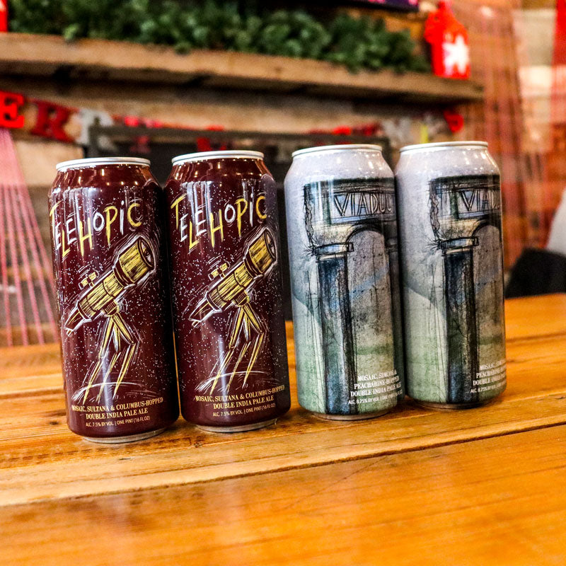 Hop Butcher Variety Pack Viaduct and Telehopic DIPA 16 FL. OZ. 4PK Can