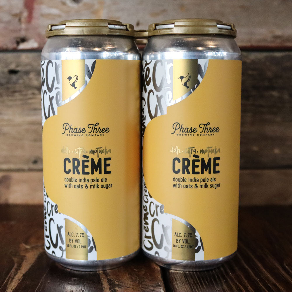 Phase Three DDH Citra Motueka Creme DIPA 16 FL. OZ. 4PK Cans
