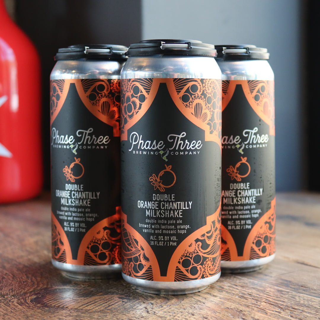 Phase Three Double Orange Chantilly Milkshake DIPA 16 FL. OZ. 4PK Cans