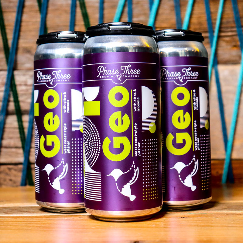 Phase Three Geo West Coast-Style Pilsner 16 FL. OZ. 4PK Cans