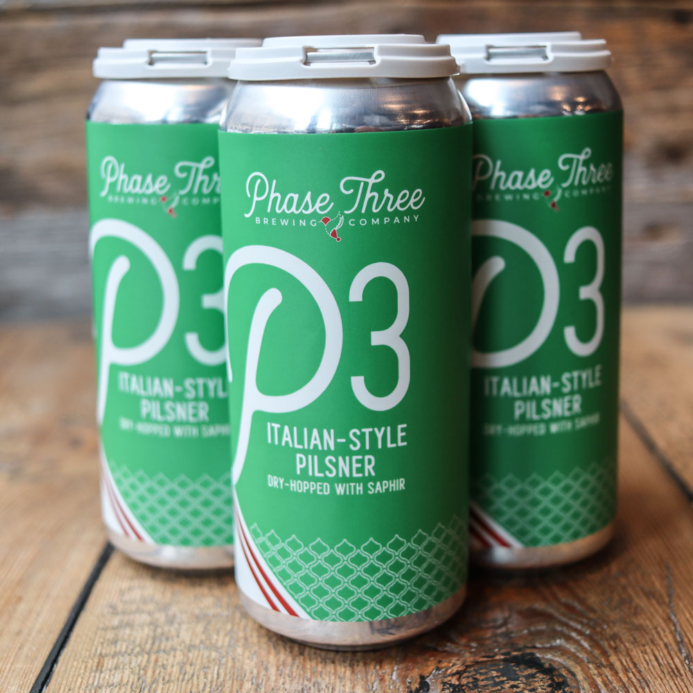 Phase Three P3 Italian Pilsner 16 FL. OZ. 4PK Cans