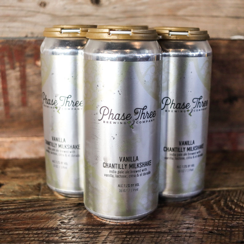 Phase Three Vanilla Chantilly Milkshake IPA 16 FL. OZ. 4PK Cans