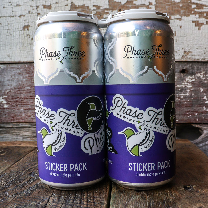 Phase Three Sticker Pack DIPA 16 FL. OZ. 4PK. Cans