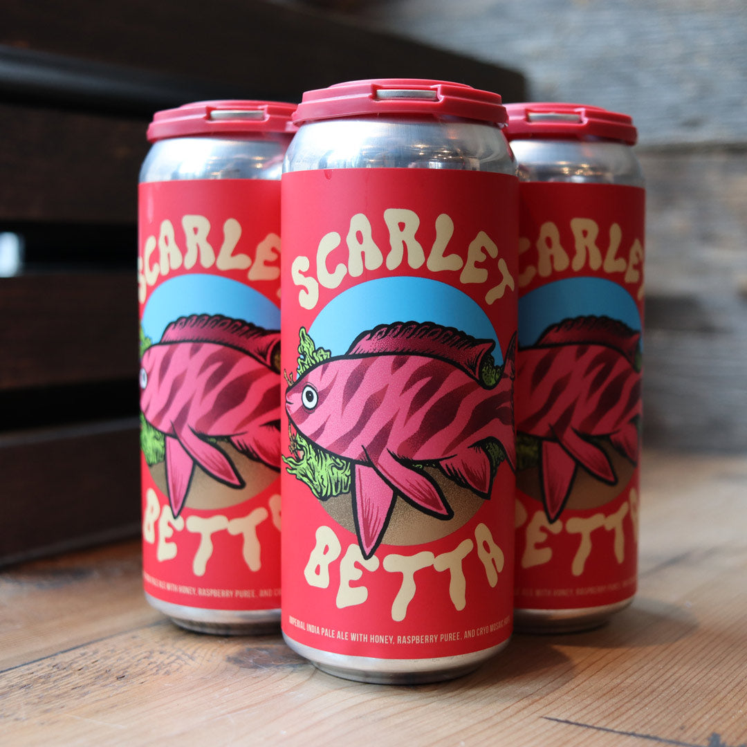 Pipeworks Scarlet Betta Imperial IPA w/Honey & Raspberry Puree 16 FL.