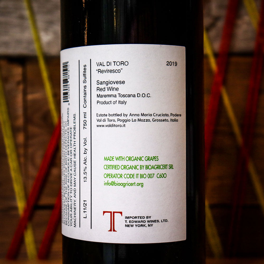 Val di Toro Reviresco Sangiovese Italy 750ml