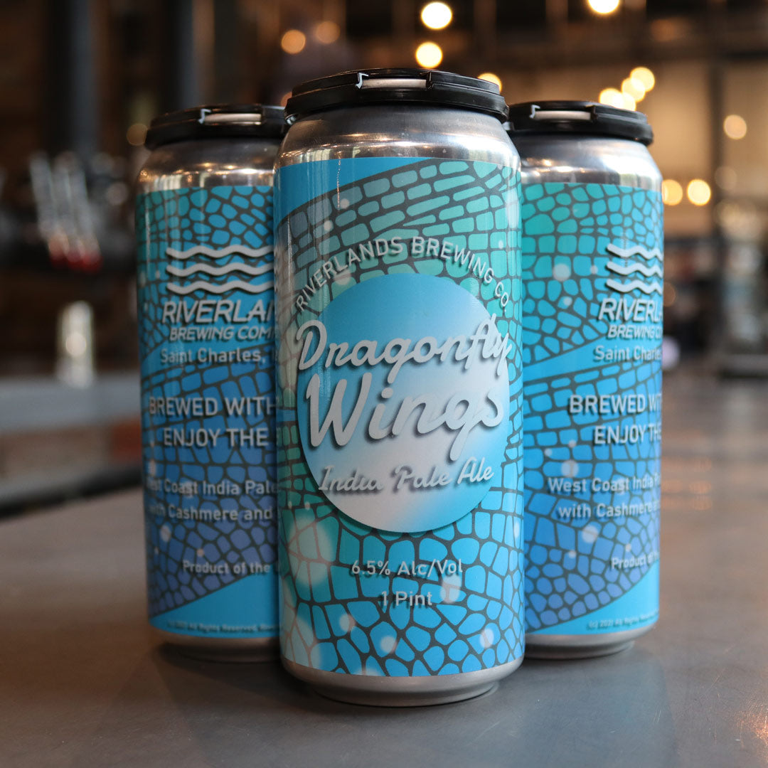 Riverlands Dragonfly Wings West Coast IPA 16 FL. OZ. 4PK Cans