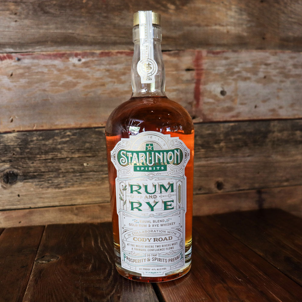 Star Union Cody Road Rum and Rye 750ml.