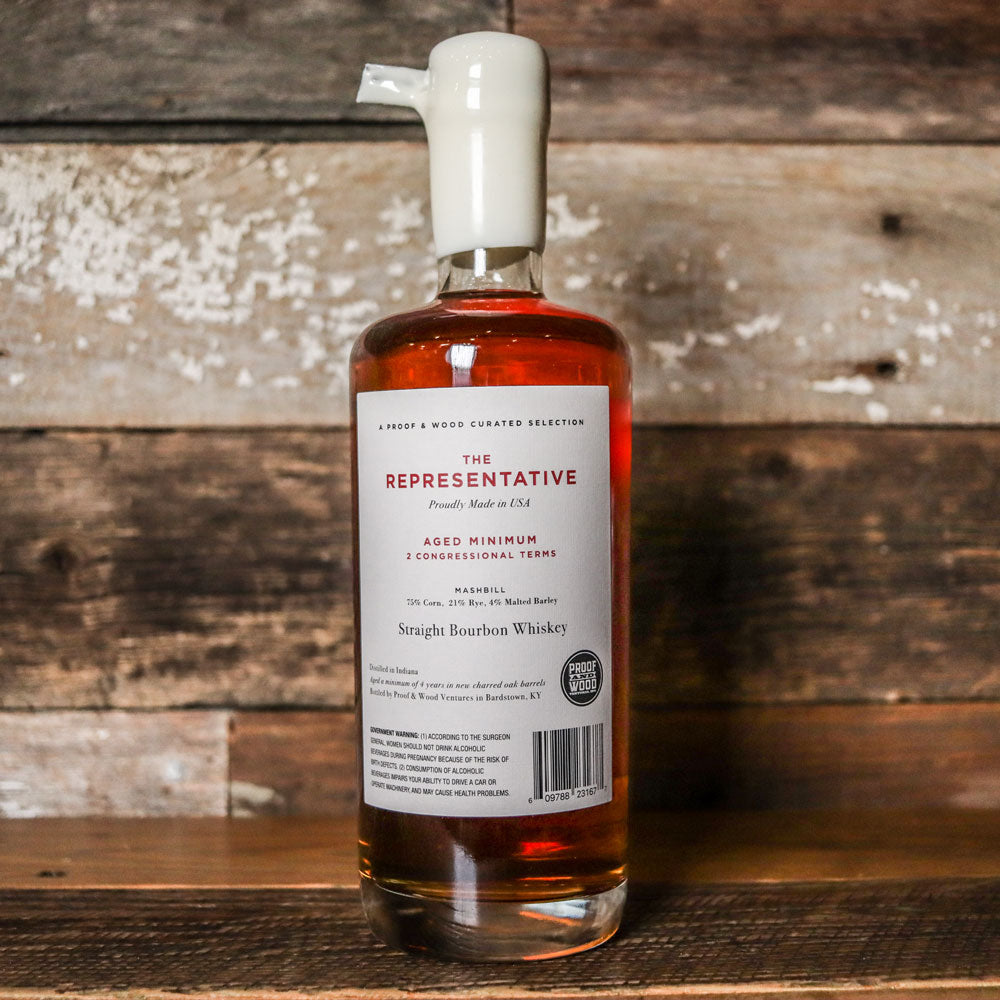 Proof and Wood The Representative Barrel Proof 4 YR. Straight Bourbon