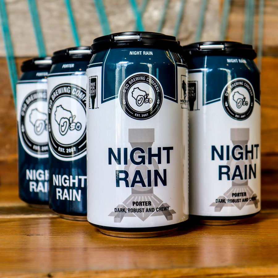 O'so Brewing Night Rain Porter 12 FL. OZ. 6PK Cans